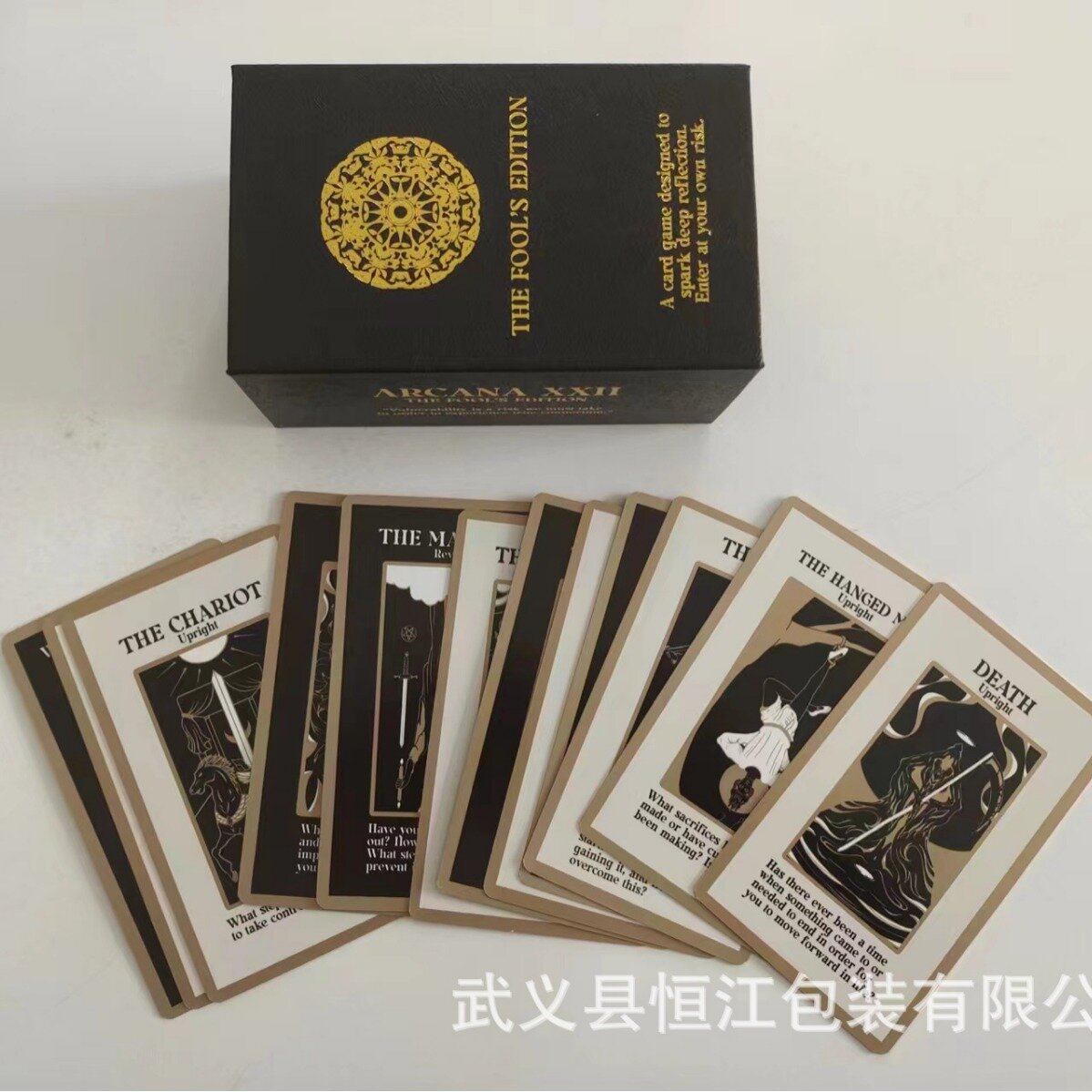 Кросс-бордерные английские магнитные карты оракула в коробке с золотым тиснением, диалоговые карты из ПВХ, карты судьбы Вейта Таро