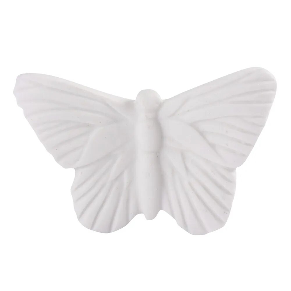 Белая Керамическая Бабочка Для Декора Стены 1 Шт 10.00X7.00X1.90Cm