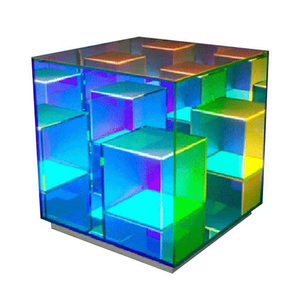 Креативная акриловая лампа cube LED color table lamp-маленькая настольная