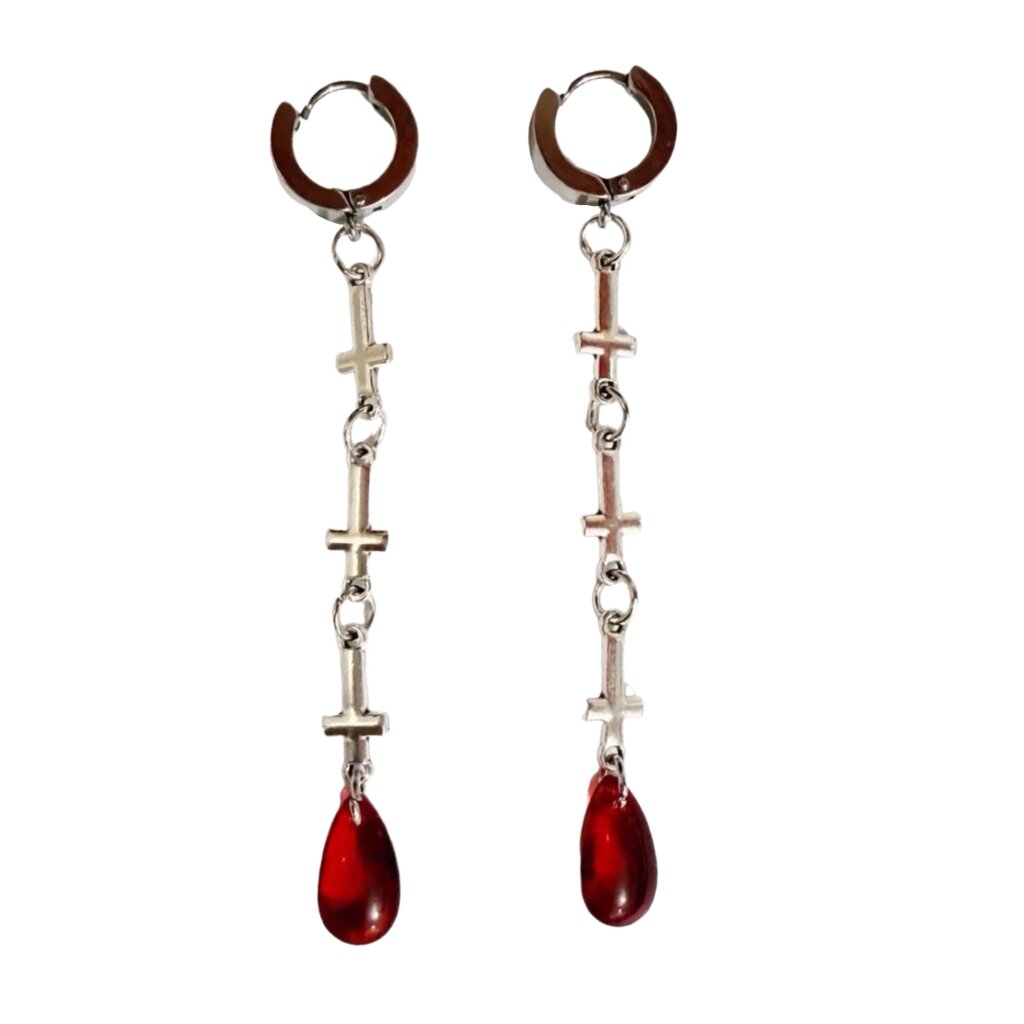 Элегантные висячие серьги в стиле панк-кроссовер из нержавеющей стали, готические украшения, подходящие для повседневного ношения, концертов и особых мероприятий