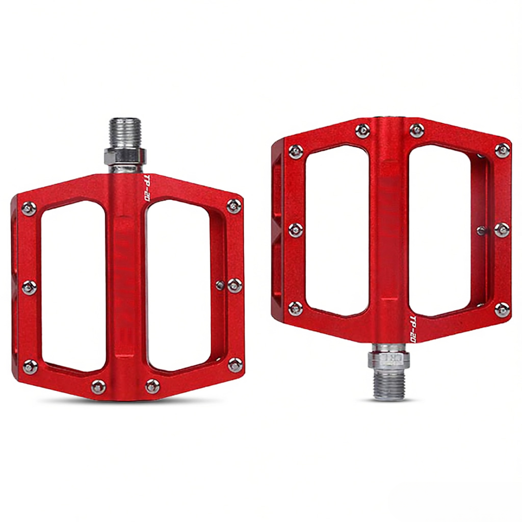 Педали для велосипеда из алюминиевого сплава с запечатанными подшипниками, 16 антискользящими штифтами, черный/красный/разноцветный, размер платформы 92*96.5 мм, вес 350 г, для MTB горных дорожных велосипедов складных велосипедов, 1 пара