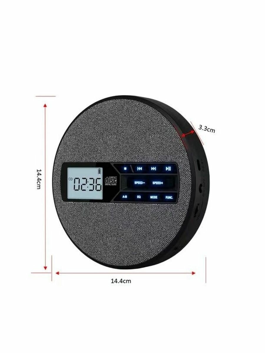 CD MP3 плеер для дисков музыки с bluetooth и наушниками