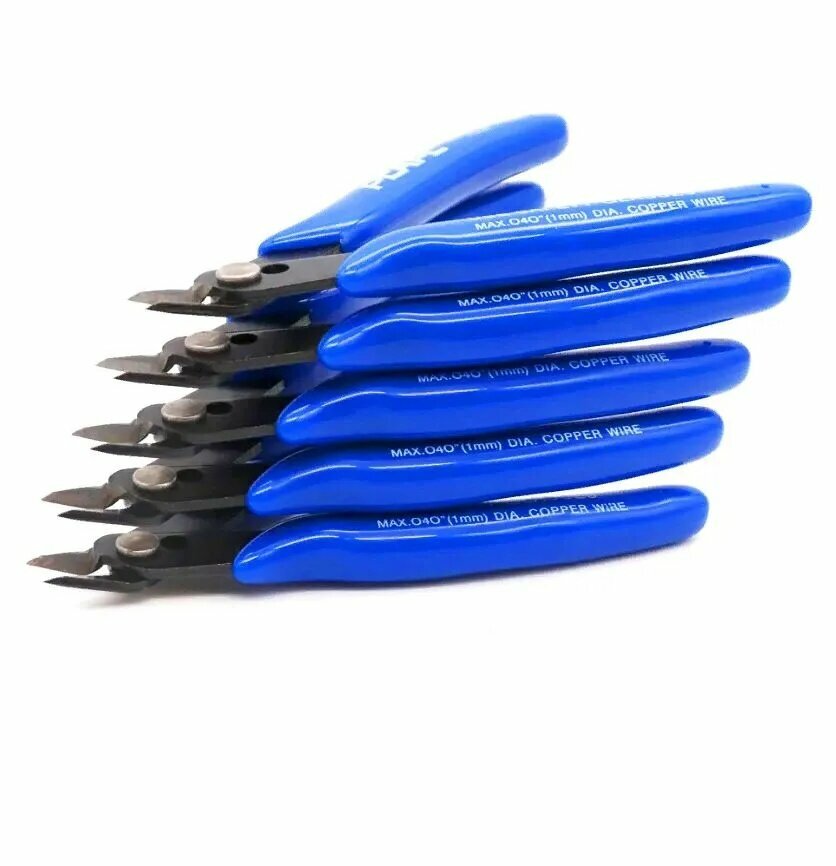 Бокорезы PLATO model 170 кусачки боковые острые с прорезиненными ручками PCAFC, 5шт