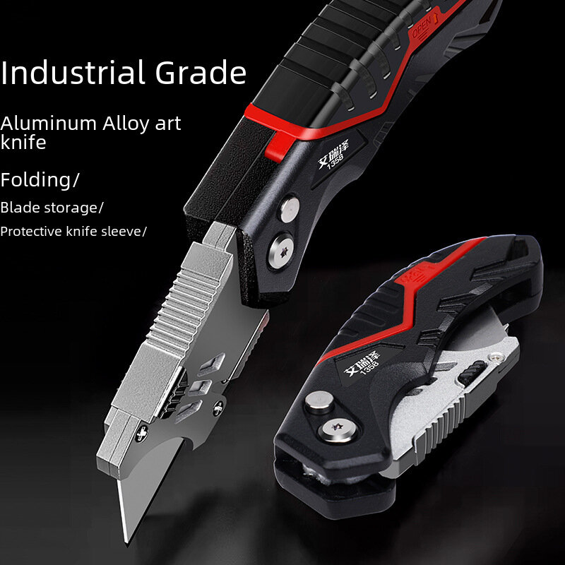 Erez нож складной для искусства бытовой нож для искусства канцелярия пистолет для обоев пластиковый нож для бумаги многофункциональный складной нож (пластиковый рукоять усиленный нож для искусства 6 лезвий)