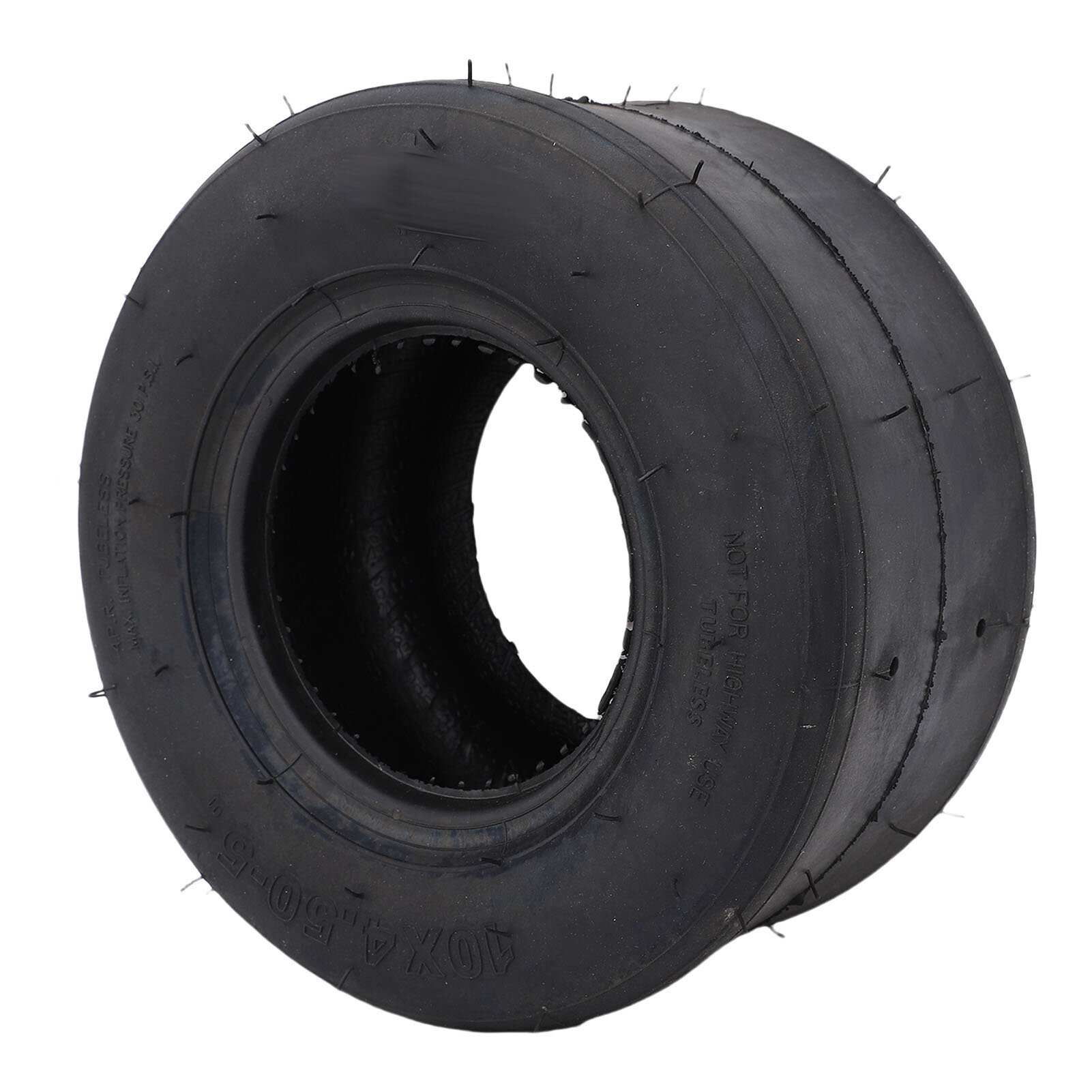 Бескамерная гладкая шина 10x4.50-5, 4-слойная взрывозащищенная резиновая шина для дрифт-трайков и картингов.