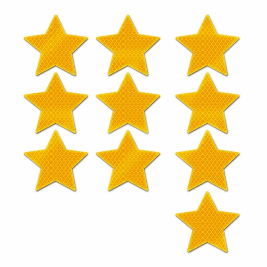 Светоотражающие звезды для безопасности транспорта, Желтый