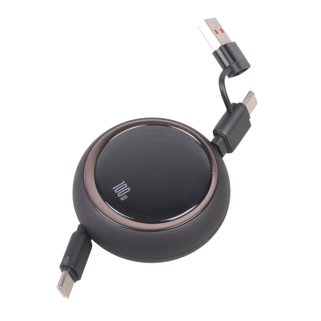 Телескопический кабель USB C для быстрой зарядки 100W, совместимый со смартфонами, ноутбуками и планшетами