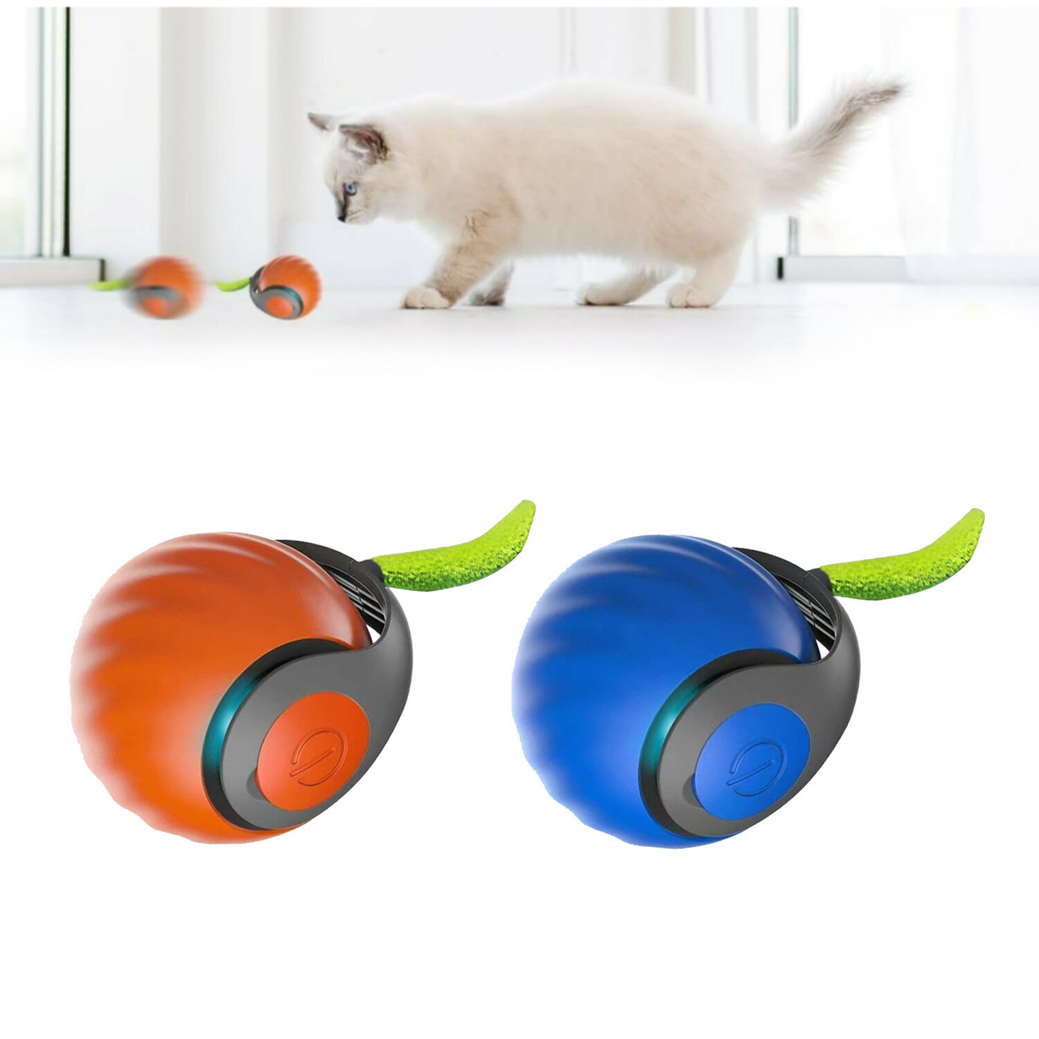 Игрушка для питомцев умная мяч для преследования, выступающий мяч, внутренний интерактивный мяч для подстёгивания кота, мяч для кота с автоматическим движением при укусе, выступающий мяч, материал силикон+ABS, размер 5см, ёмкость батареи 150мл,