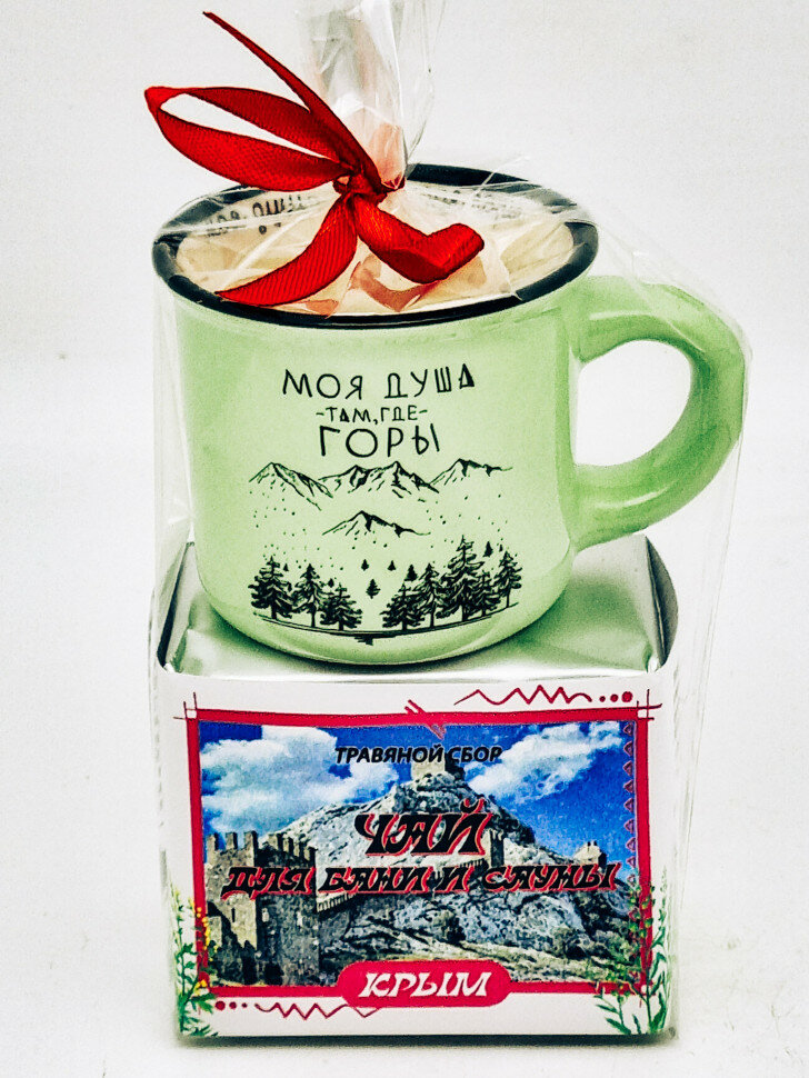 Краснополянский чай "для сауны и бани" 40гр + кружка мини Крым