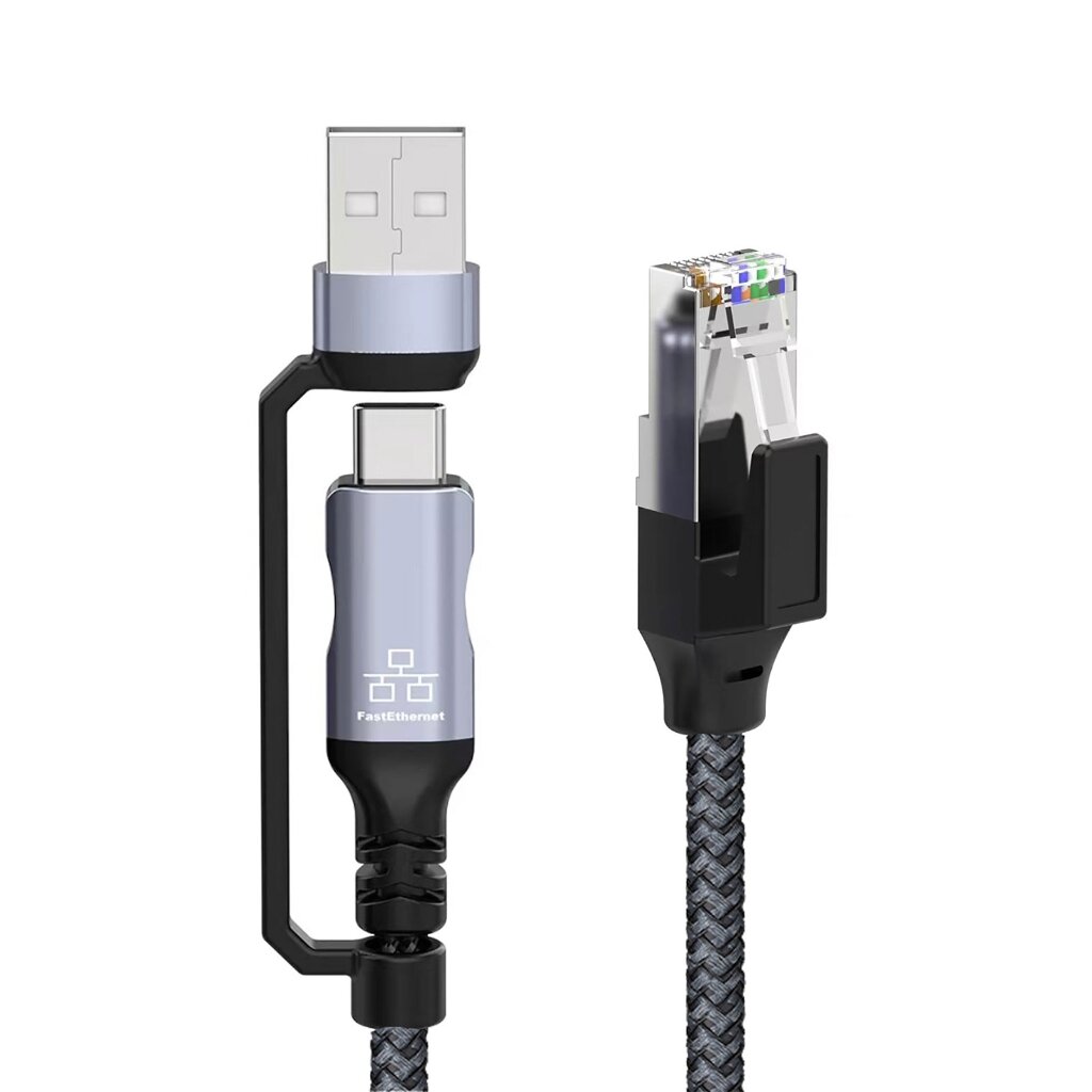 USB и Type-C в RJ45, адаптер Ethernet 100 Мбит/с