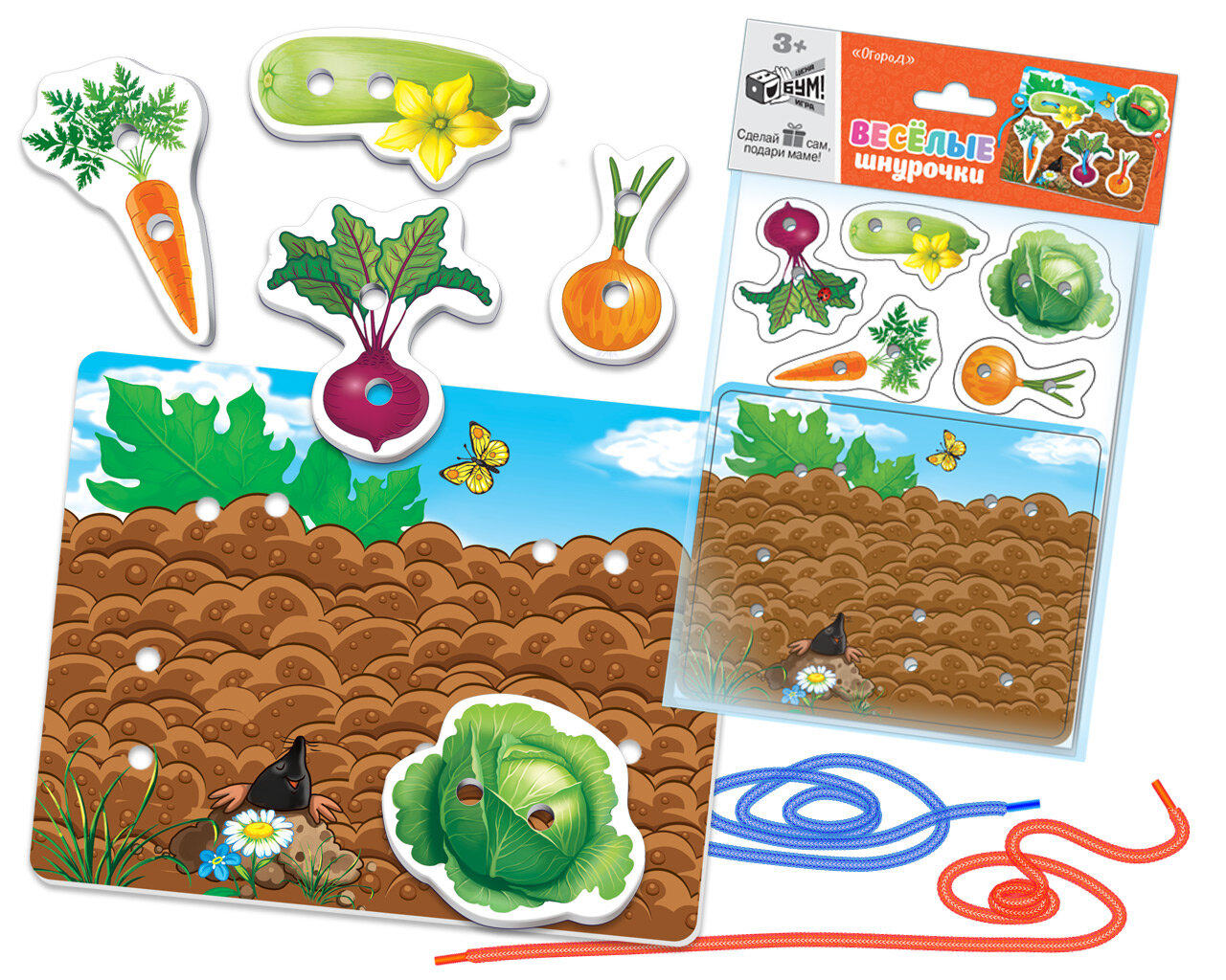 Русский стиль Веселые шнурочки Огород 07133 с 3 лет