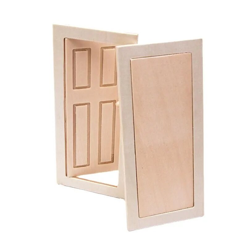 1/12 1шт. Мини деревянные ворота, декоративная мебель кукольного домика