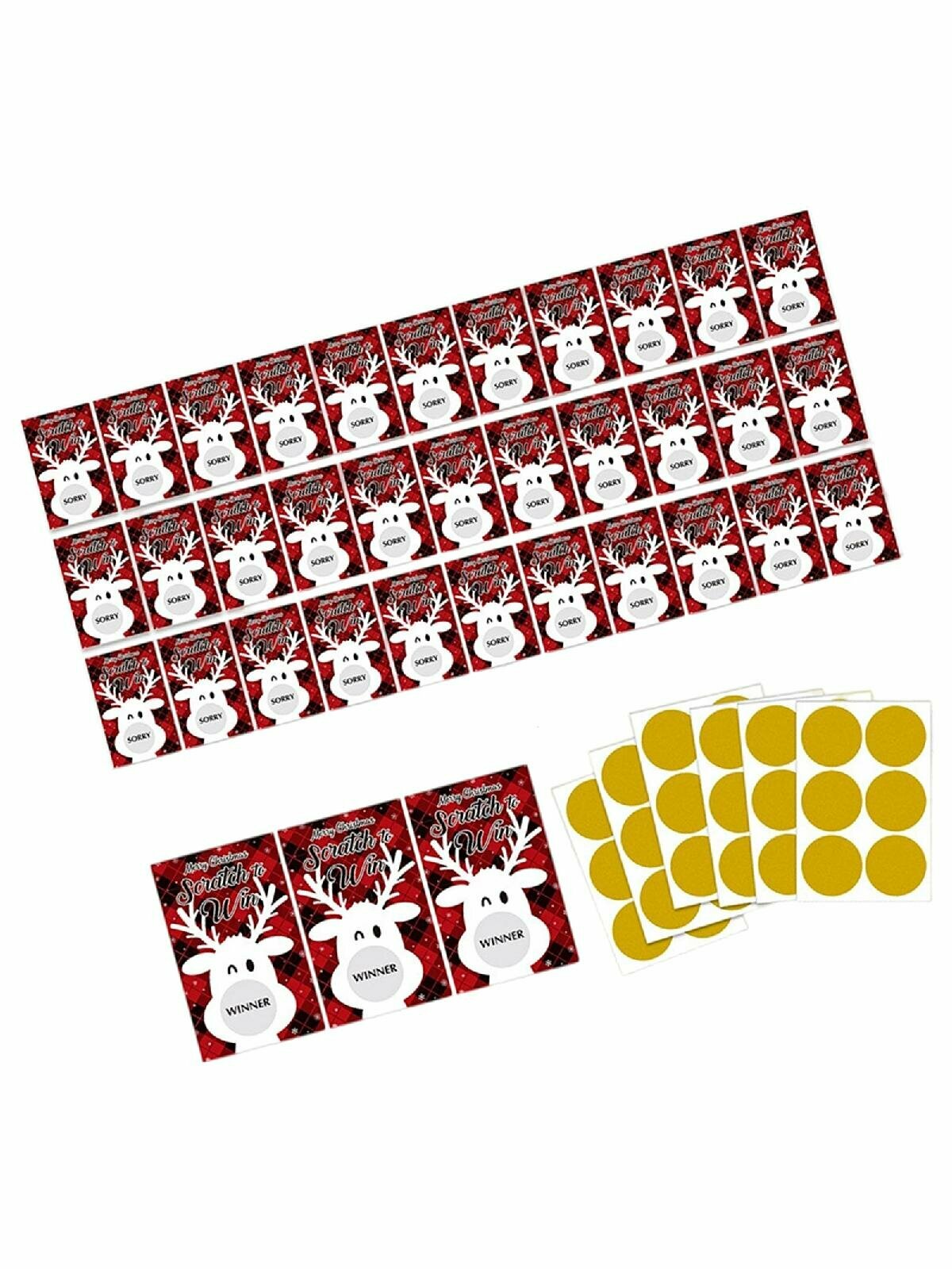 Рождественские скретч-подарочные купоны на билеты в честь Рождества, дня рождения и свадьбы