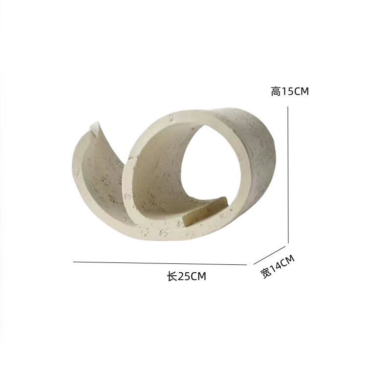 Современное легкое роскошное геометрическое кольцо, креативное искусство, имитация травертина, декор для гостиной, украшение для телевизионного шкафа