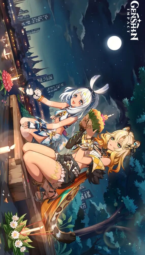 Алмазная Мозаика "Геншин Импакт" 40x50 См Алмазная Вышивка / Картина Стразами Подарков / Украшения