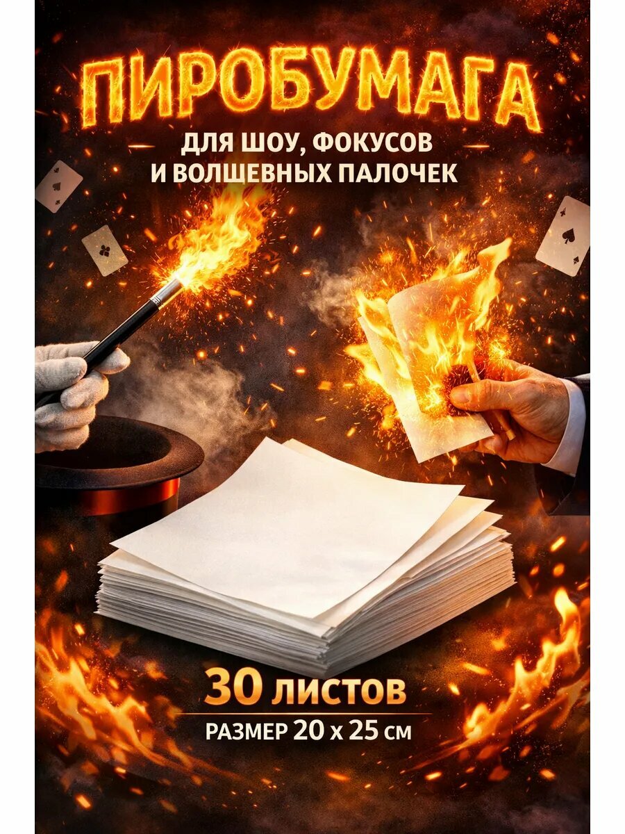 Пиробумага 30 листов 20 на 25 см