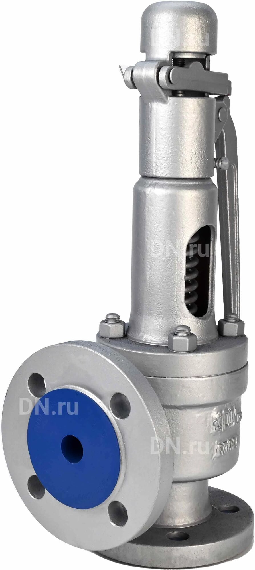Клапан предохранительный DN.ru SAFE 7001 Ду40/50 Ру16 полноподъемный пружинный фланцевый, корпус - сталь WCB, уплотнение металл/металл (с настройкой 4-6бар)
