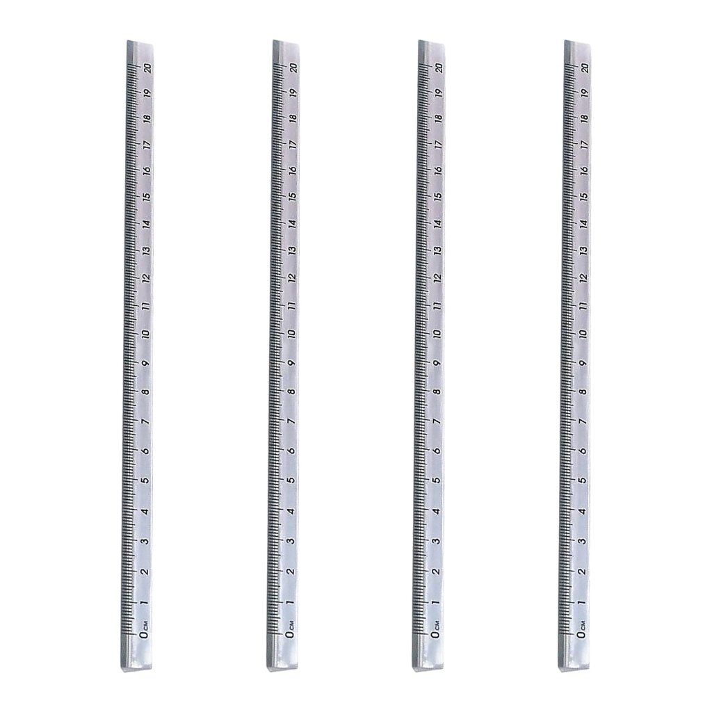 20 см Простые Прозрачные Треугольные Прямые Линейки Точные Студенческие Канцелярские Весы с Обеих Сторон Офисные Школьные Принадлежности