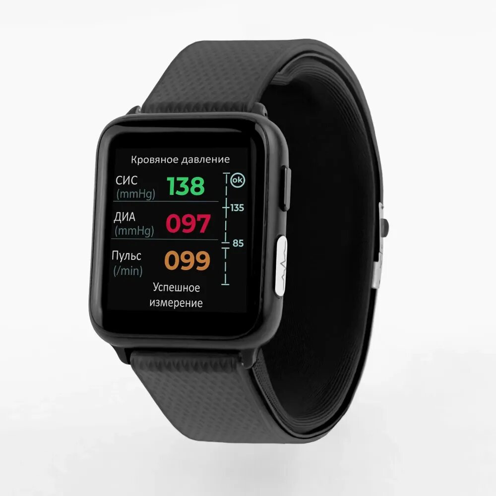 Умные часы здоровья с тонометром и ЭКГ HEALTHBAND Pro №5M, серебристый