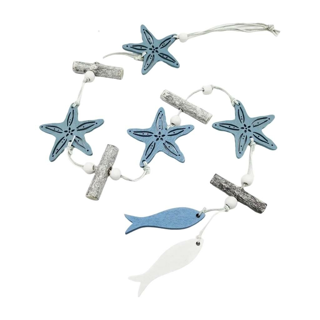 Морские ракушки на деревянной подвеске для дома, S