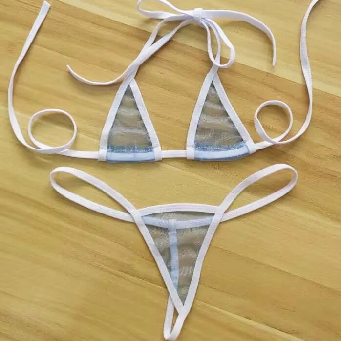 Женские экзотические комплекты, сексуальные треугольные бикини, экстремальные комплекты, открытые микро-стринги, купальник, мини-стринги, купальник, нижнее белье, ночное белье небесно-голубой