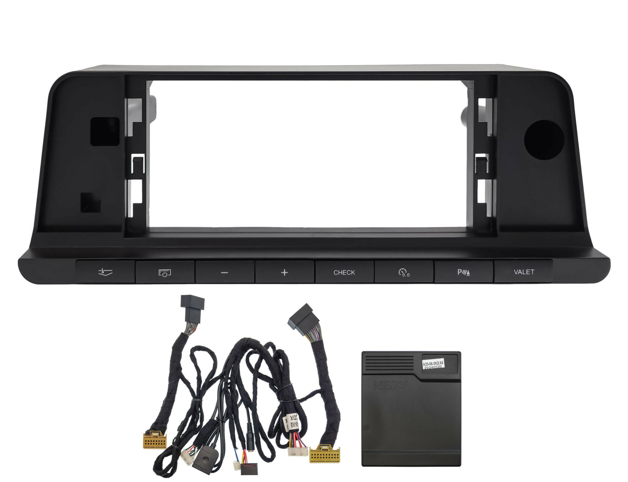 Рамка переходная Audi Q7 2006 - 2009 (FYT) + проводка для 12,3" магнитолы / Wide Media