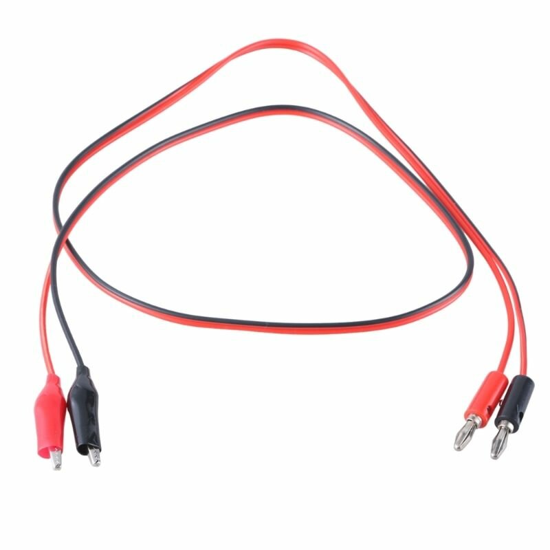 Двуглавый зажим типа "крокодил"-вилка "банан" к линии зажима "крокодил"