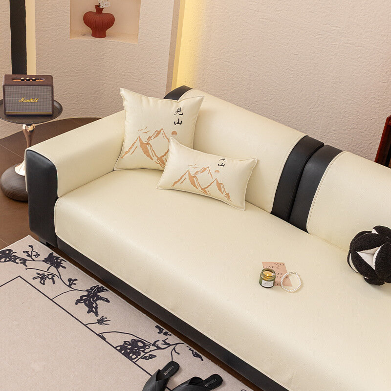 Горячая продажа, нескользящий кожаный чехол для дивана, новая подушка для дивана, нескользящая технологичная ткань, чехол для дивана в высококачественном винтажном стиле