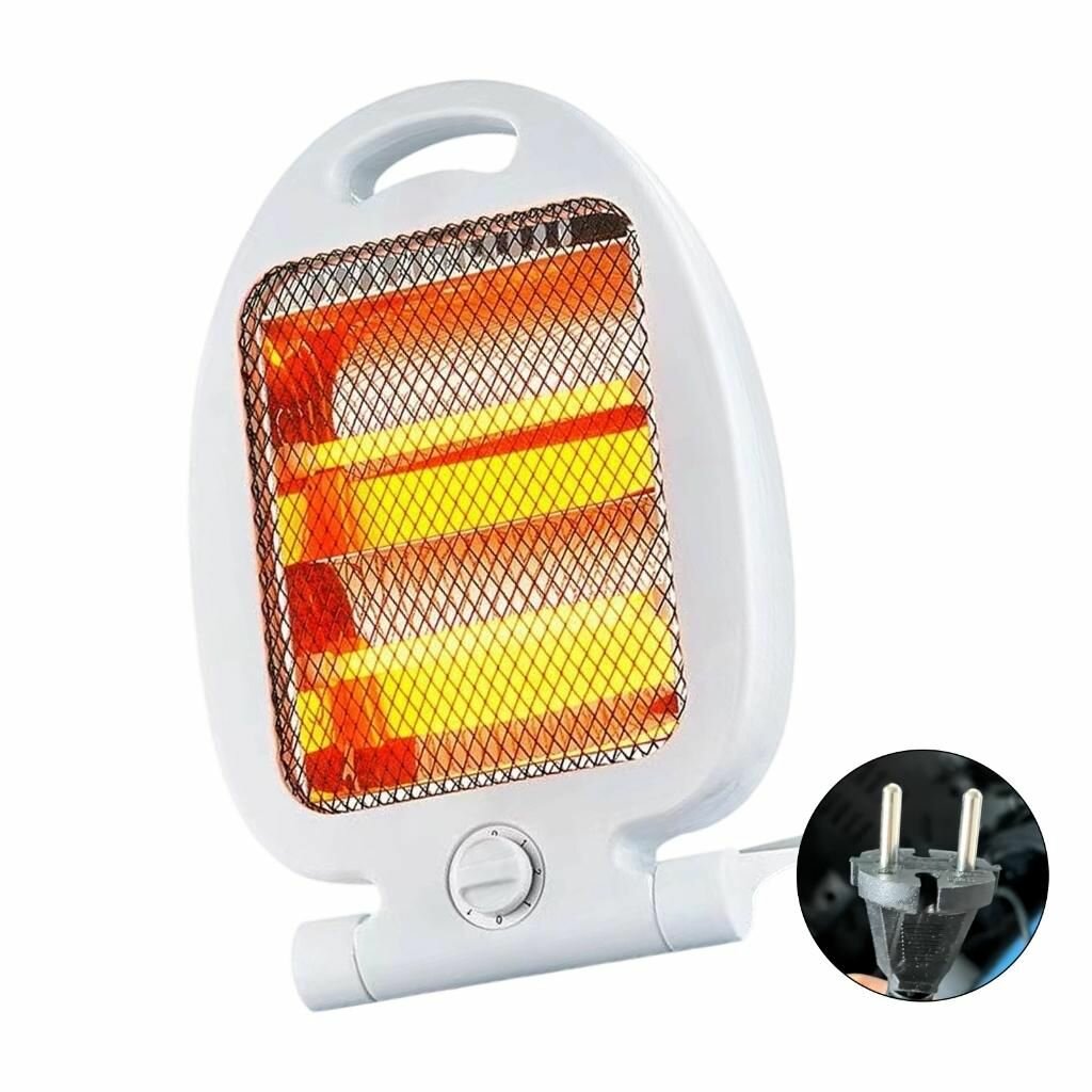 Компактная энергоэффективная настольная плитка 600Вт для дома с 3 режимами нагрева, розово-белая, Белый