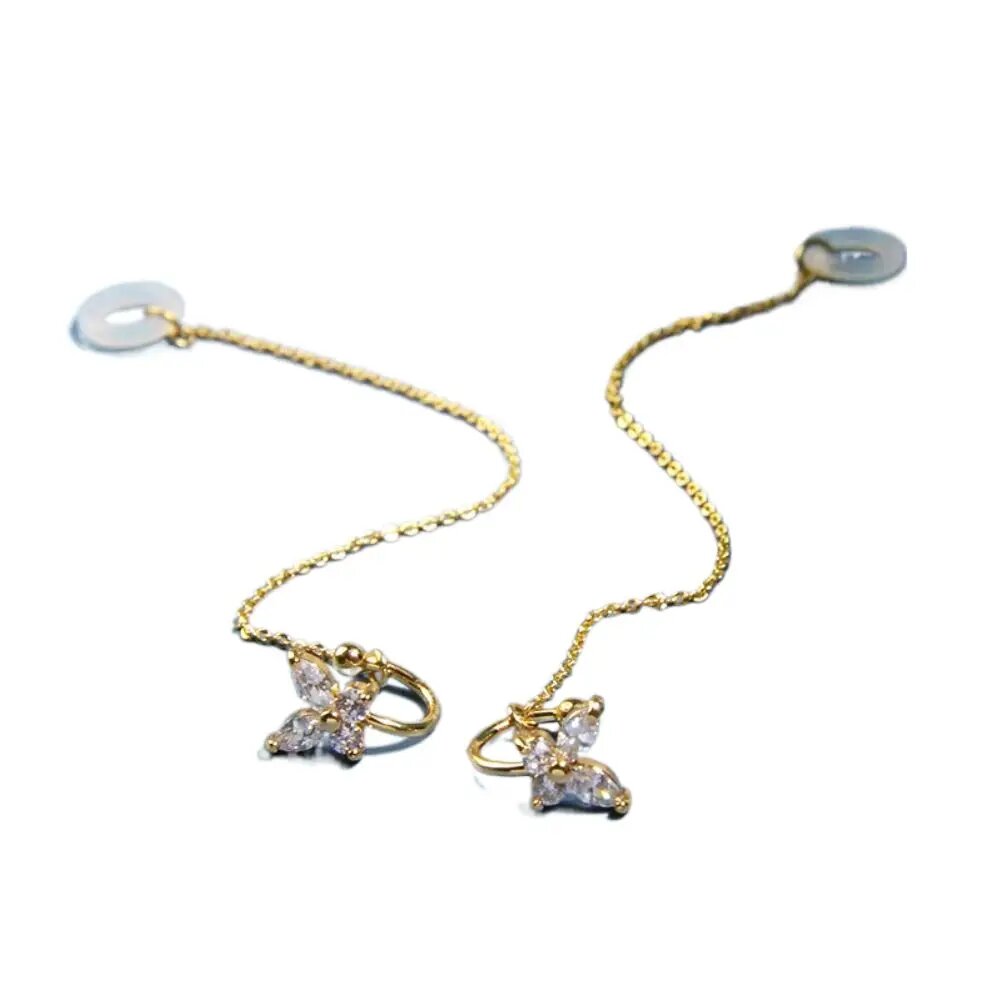 Зажимы для ушей-бабочки Анти-потерянные синие B