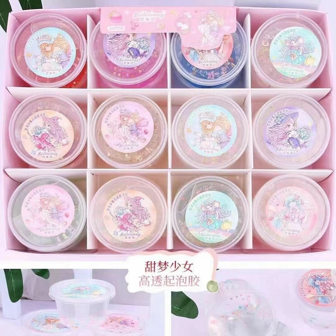 Высокопрозрачный пенящийся клей, цветной ночник, многоцветная детская кристальная глина, нелипкий слайм, источник, трансграничная фабрика