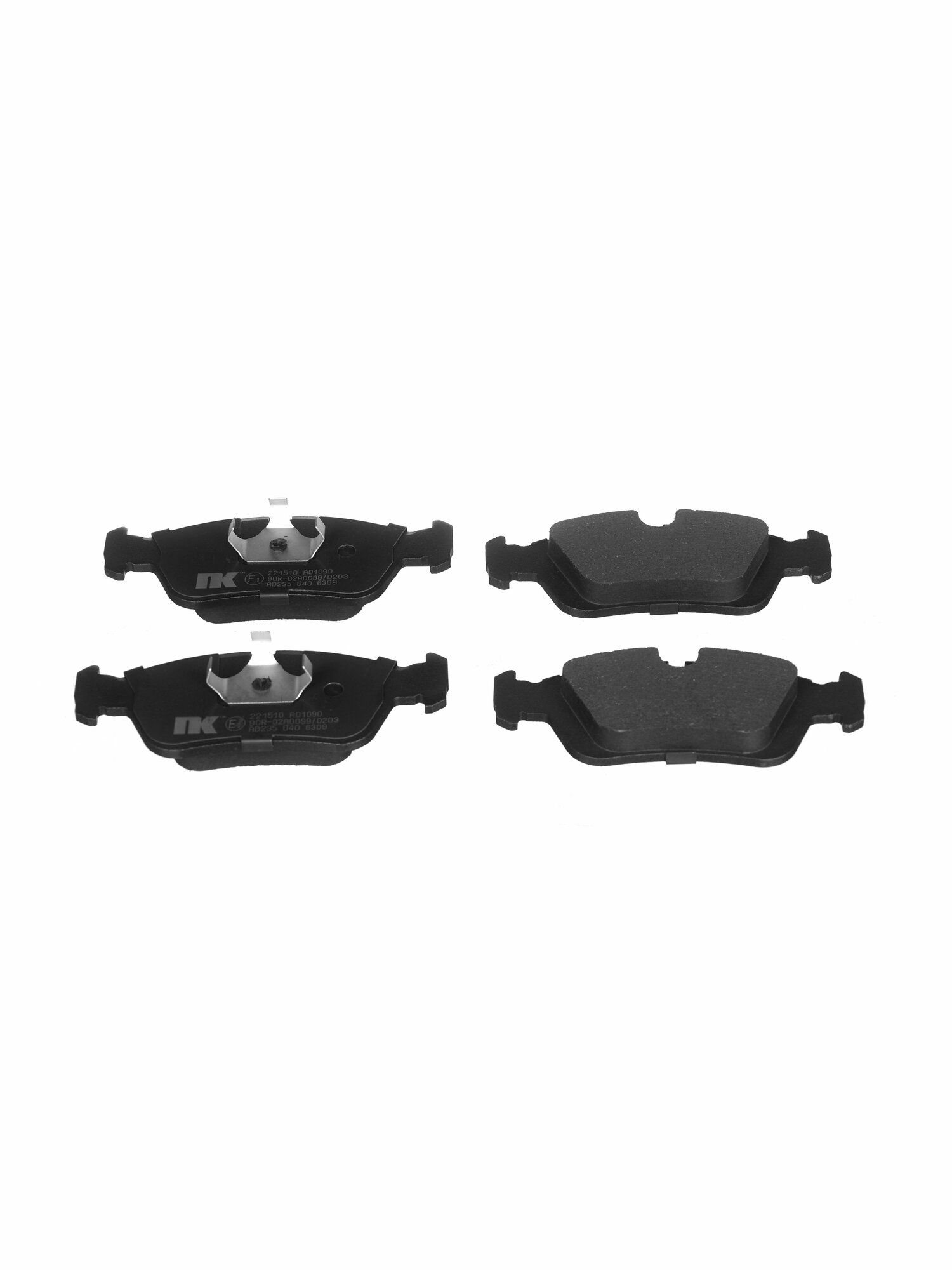 Колодки тормозные дисковые передние NK (221510)