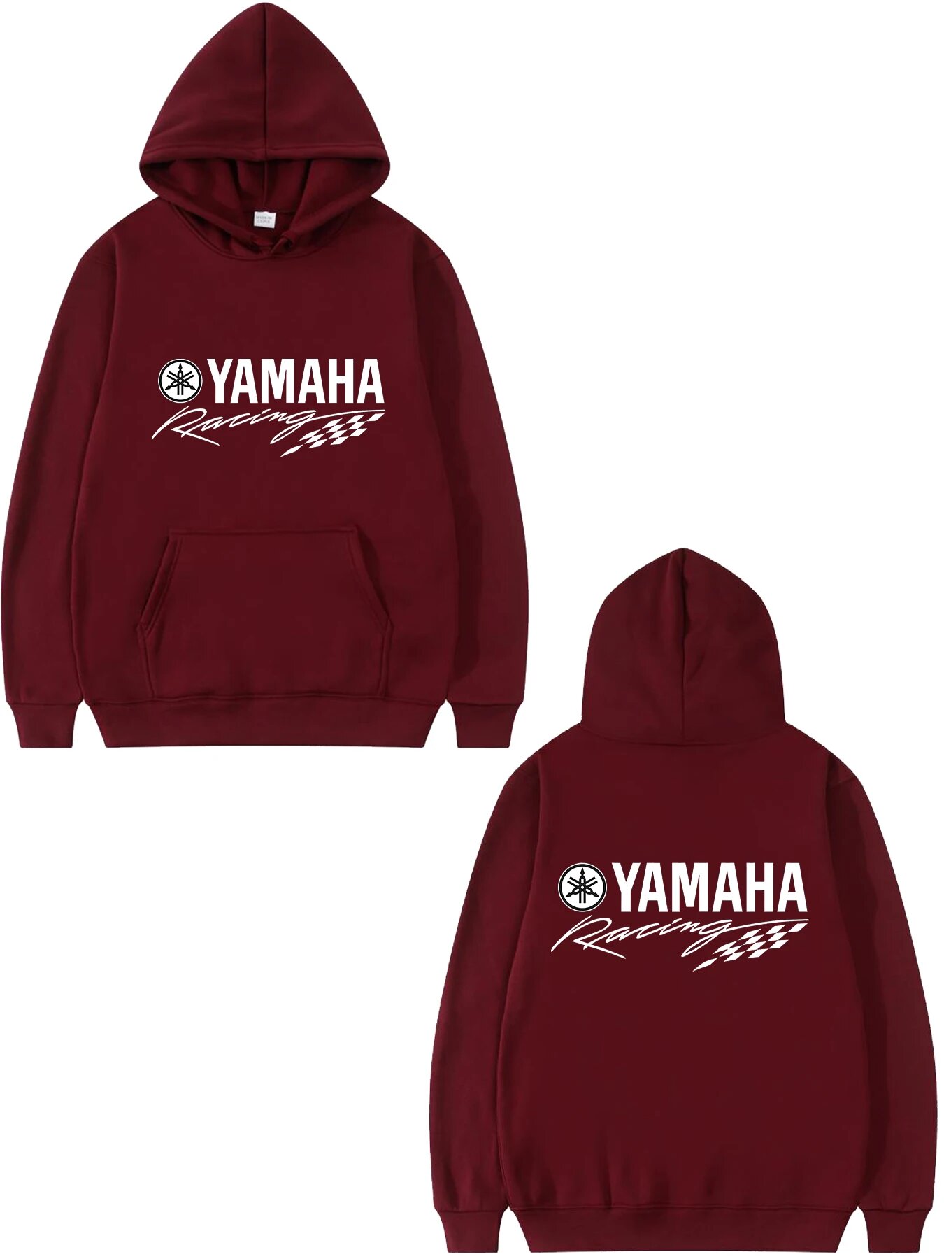 Бордовая толстовка Yamaha Racing M