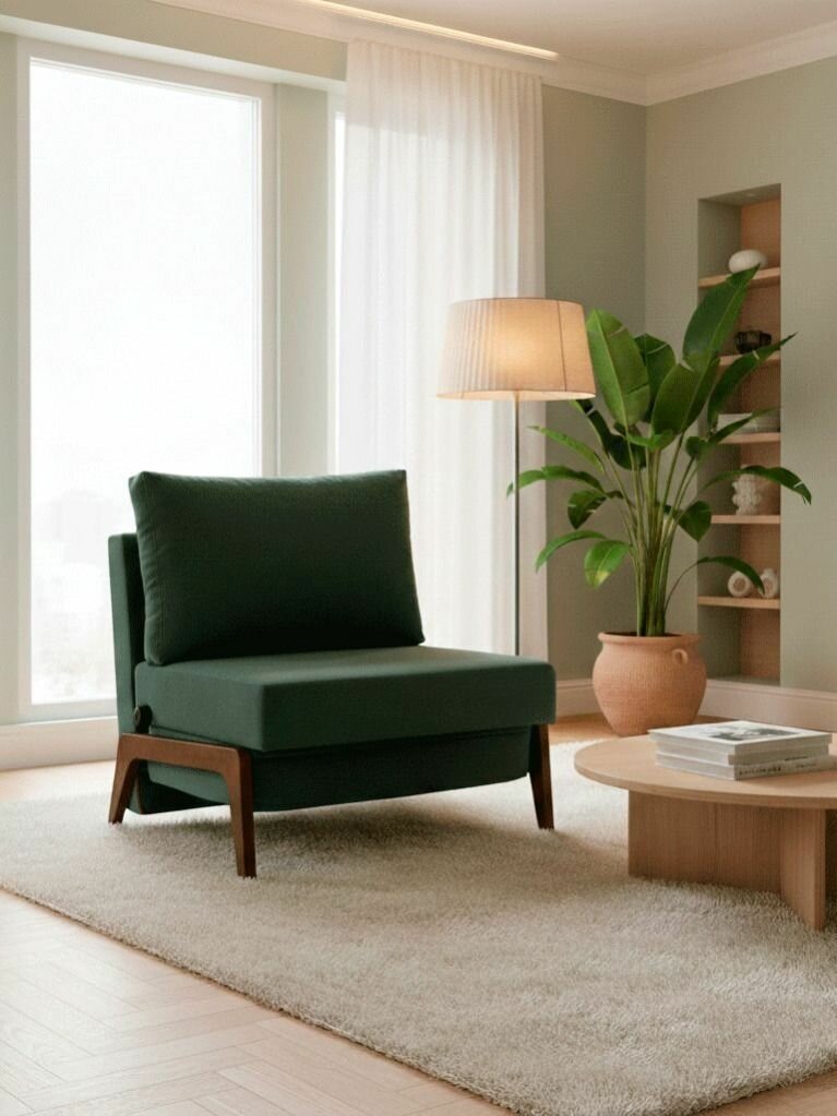 Кресло-кровать Бонус, 88х85см, Зеленый