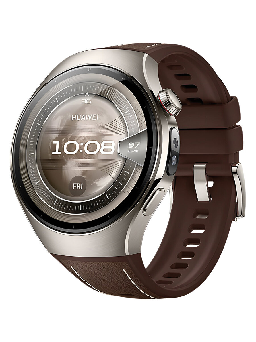 Смарт-часы HUAWEI Watch 5 46 мм (2025), (RTS-AL00), Коричневый, (55020EVM)