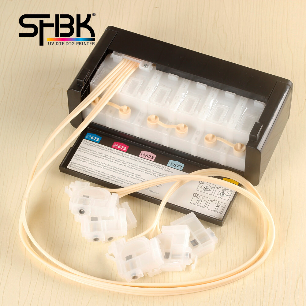 Совместимый принтер EPSON L1800 1800 1300 R1390 система непрерывной подачи чернил CISS картридж DTF белый прозрачный демпфер