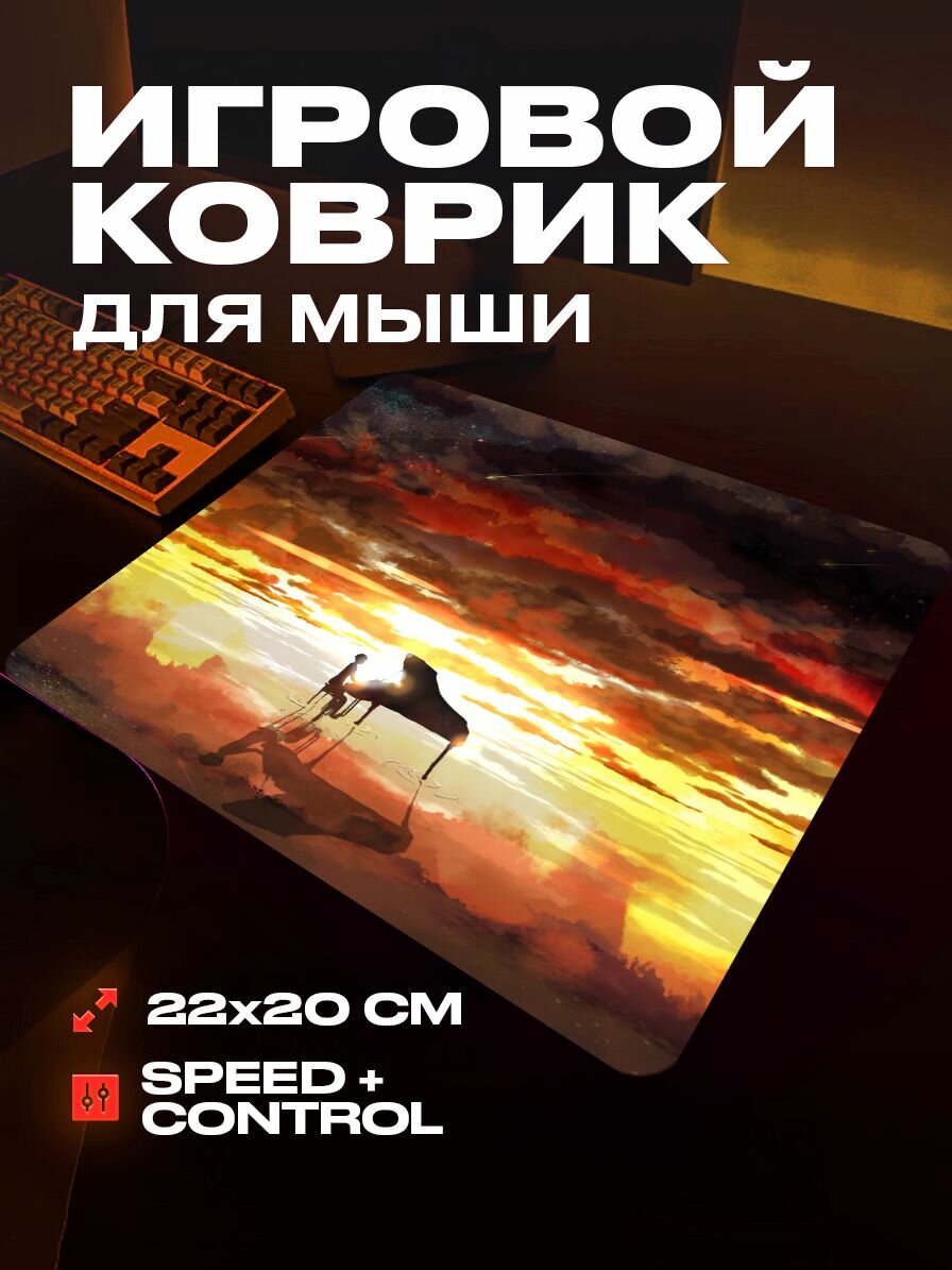 Коврик для мыши игровой Твоя апрельская ложь 22 20 аниме