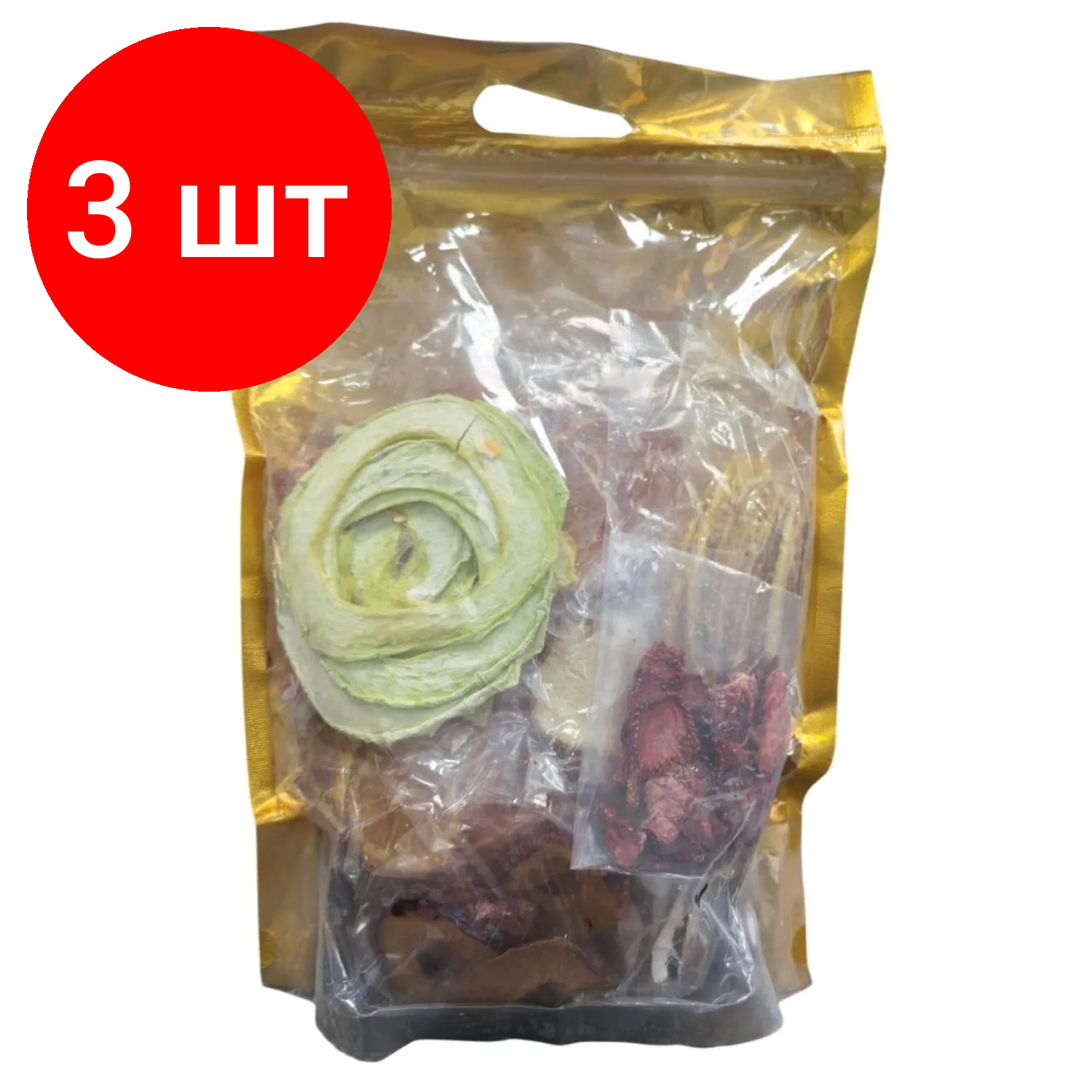 Комплект 3 штук, Снеки ассорти сушеных фруктов Иран 500 гр