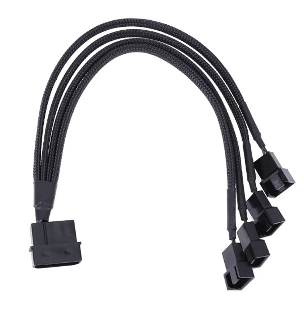 30 см Molex 4 Pin To 4x3/4-pin 5v12v Usb рукав двойной вентилятор адаптер питания кабель