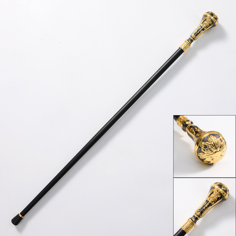 Трость Лолита с золотым круглым наконечником, металлическая трость для джентльменов, двойная секция, реквизит для косплея