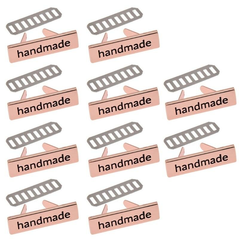 Металлические этикетки ручной работы, 10 шт, Розовое золото