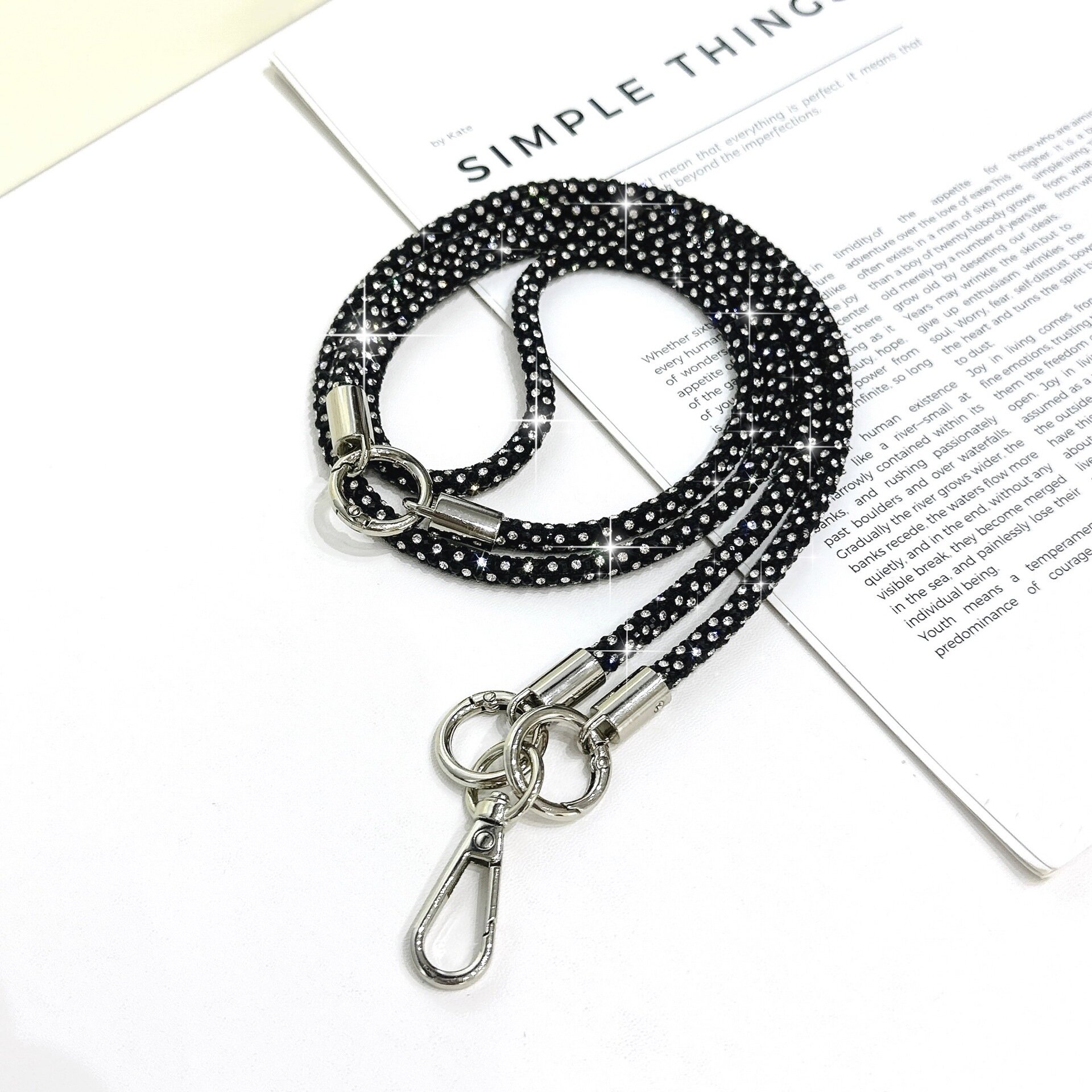 Высококачественная роскошная 0.7 полная алмазная 3-в-1 многофункциональная цепочка через плечо, конфетная многоформенная блестящая алмазная ланъярд богини