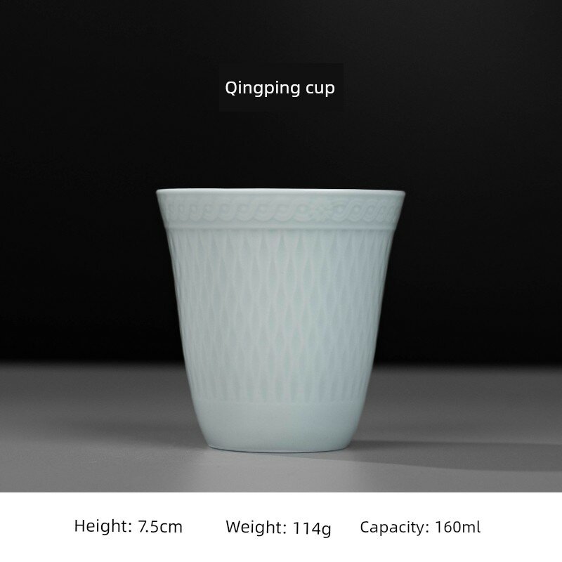 Высокобелая фарфоровая стакан для воды Qingpingle, керамическая тарелка Цзиньдэчжэня, современная посуда для напитков