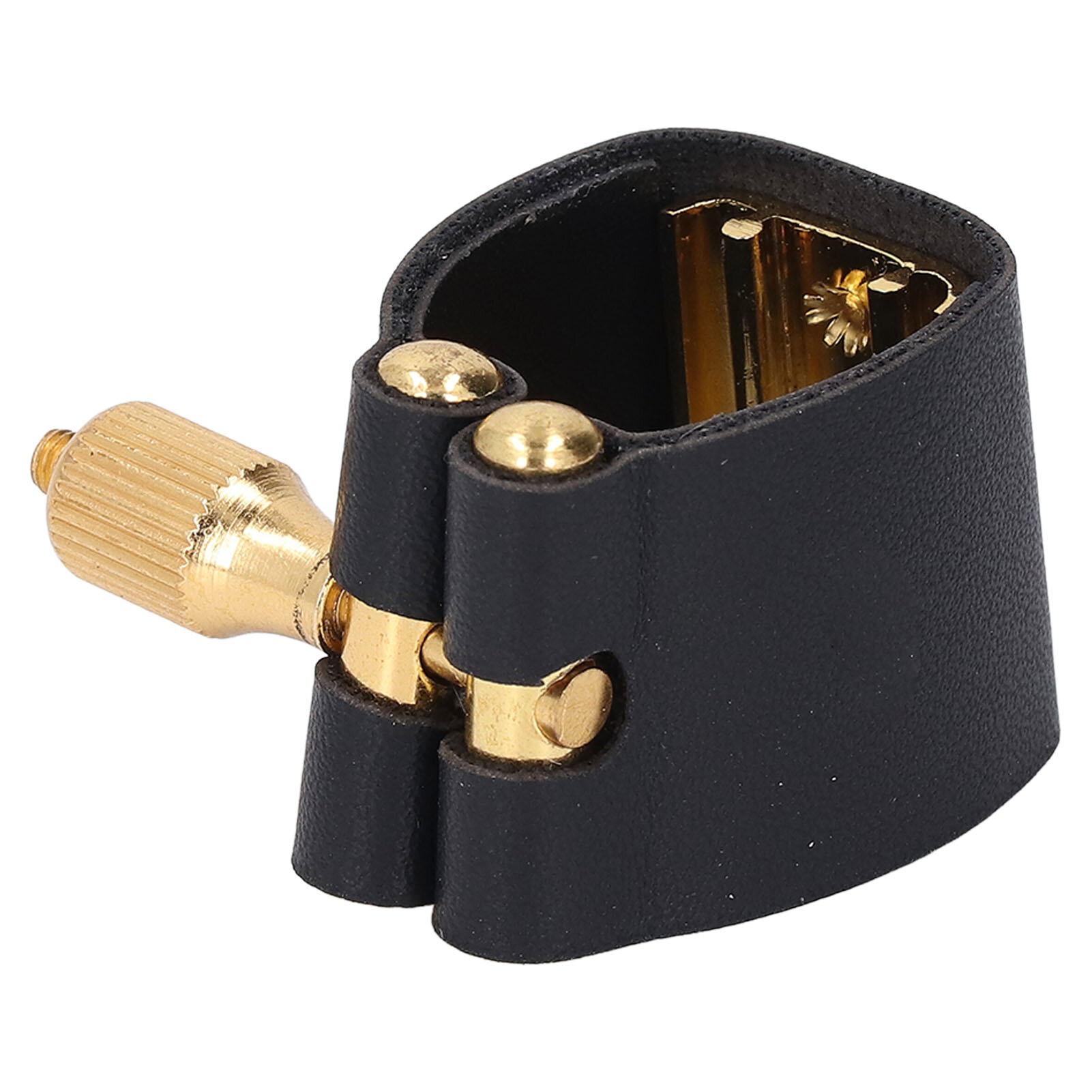 Сак -мундштук лигатура кожаный ремешок с металлическим зажимом Compact Treed Guarder застежки для альт -саксофона Black