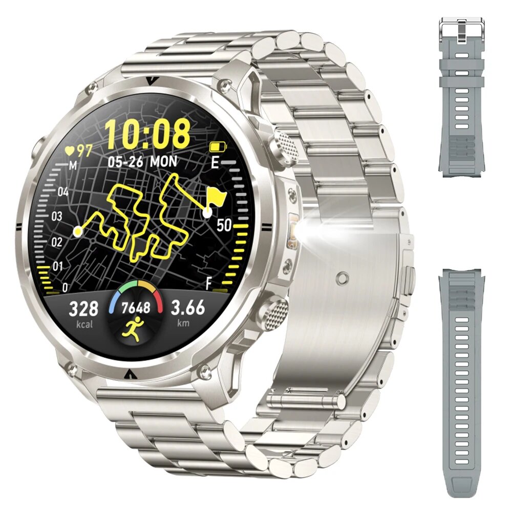 Роскошные военные GPS мужские умные часы наручные фитнес-часы BT Call 1ATM водонепроницаемые спортивные умные часы для телефонов Android IOS 2026