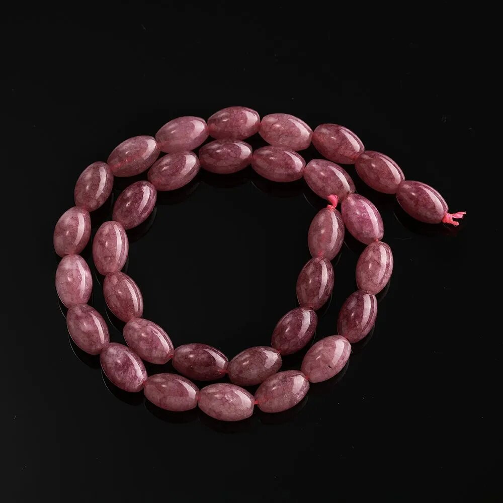 Клубничный кварц 8*12 мм, Бусины из натуральных камней , бусины на нитке (около 32 шт)