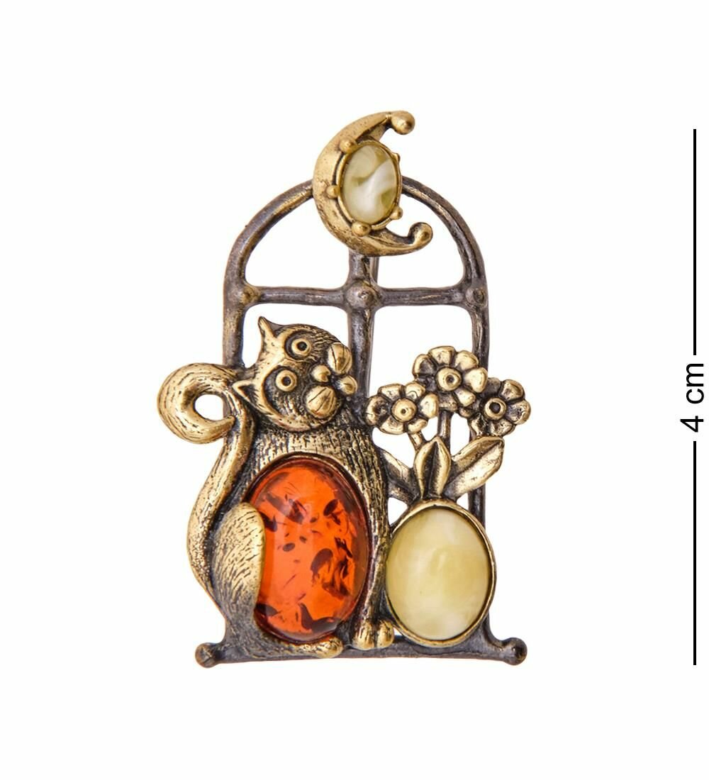 Брошь, янтарь