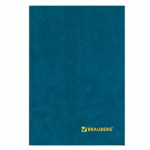 3 шт. Книга учета 208 л, клетка, твердая, бумвинил, блок офсет, А4 (200х290 мм), BRAUBERG, 130184