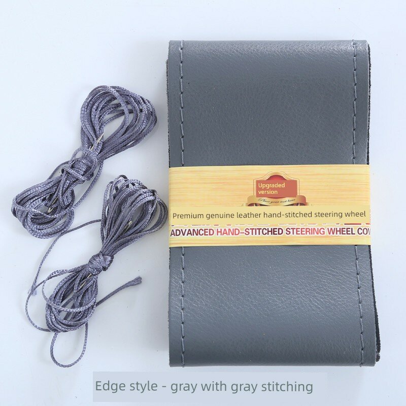 Чехол на руль из натуральной кожи, сшитый вручную, для электромобилей, транспортных средств для пожилых людей,