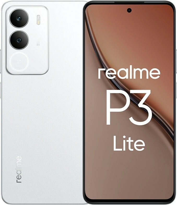 6.8" Смартфон REALME P3 Lite 4/128Gb, RMX5300, NFC, IPS, 120Гц, 6300мAч, белый